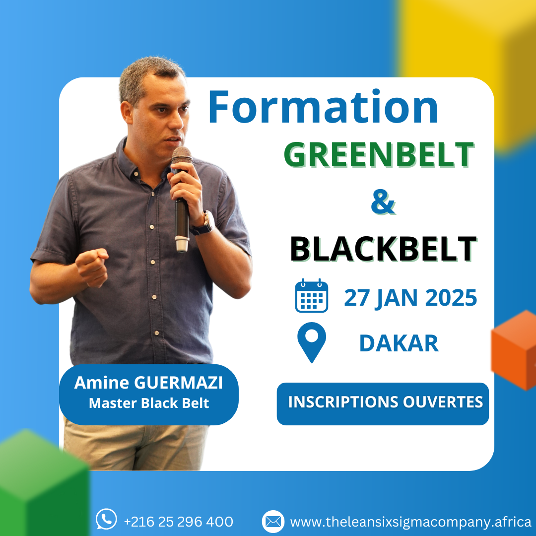 Formation LEAN SIX SIGMA GREEN BELT ET BLACK BELT DAKAR 27/01/2025 - Amine Group
