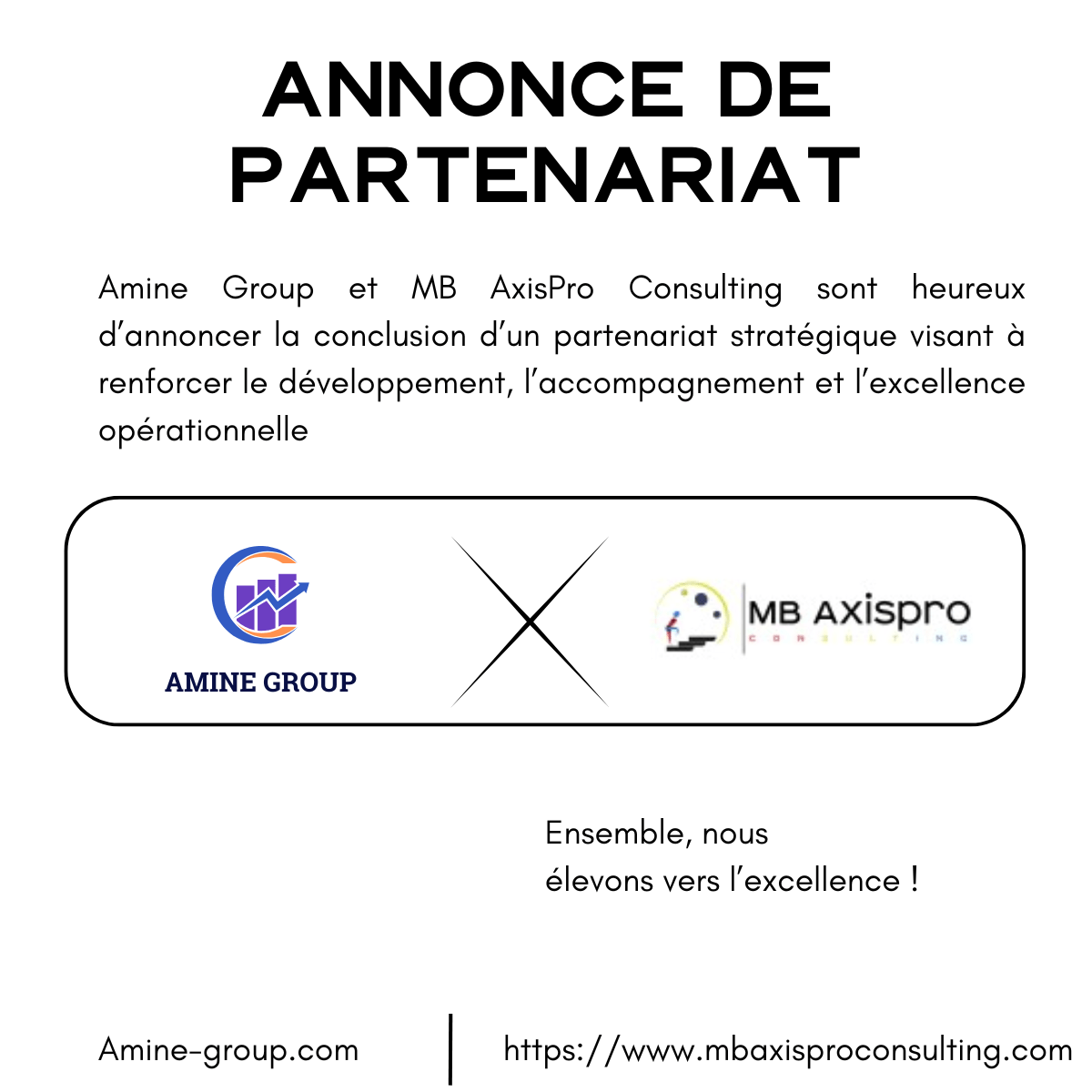 Annonce de partenariat : Amine Group & MB AxisPro Consulting - Amine Group
